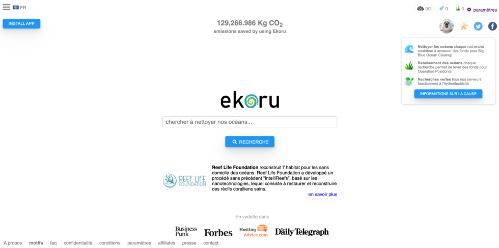 Ekoru, le moteur de recherche au service des océans 🐬